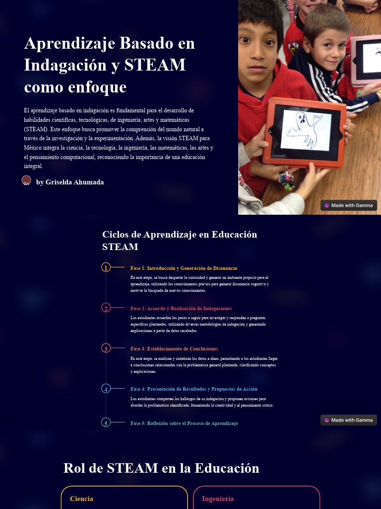 Aprendizaje Basado en Indagacion y STEAM Como Enfoque | PDF | Diseño | Aprendizaje