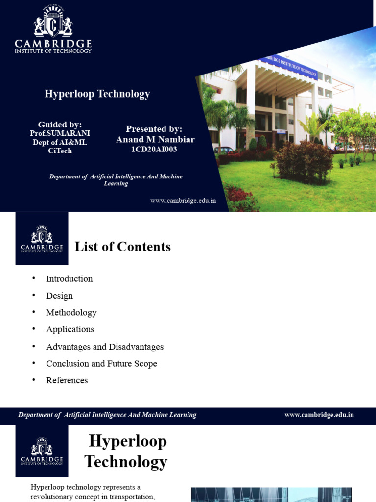 Technical Seminar Ppt | PDF | Hyperloop | Transport