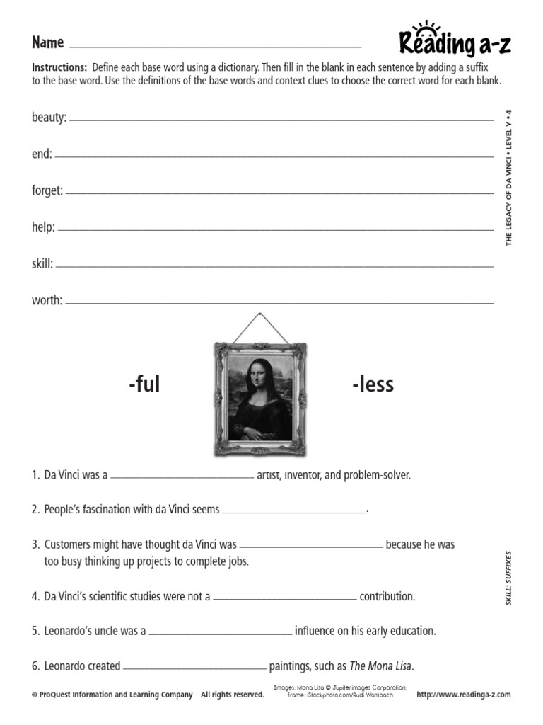 TheLegacyofdaVinci Worksheet | PDF | Leonardo Da Vinci
