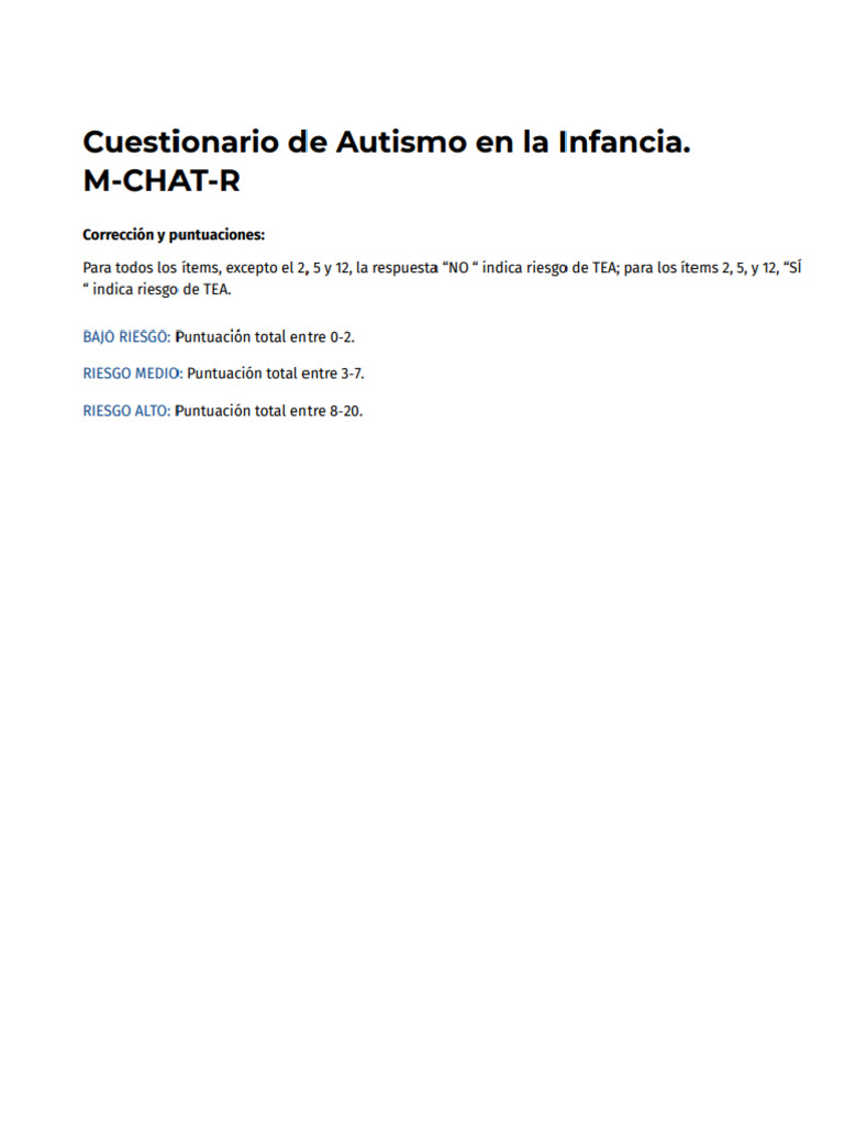 M Chat R | PDF
