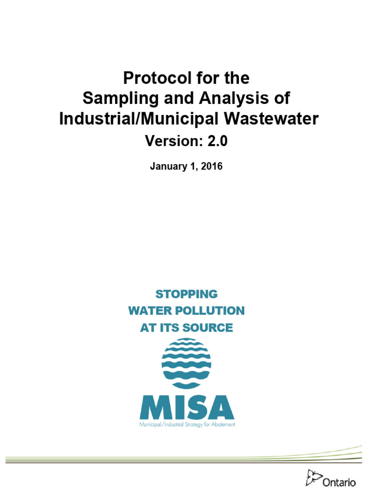 Protocol for the Sampling and Analysis of Industrial and Municipal ...