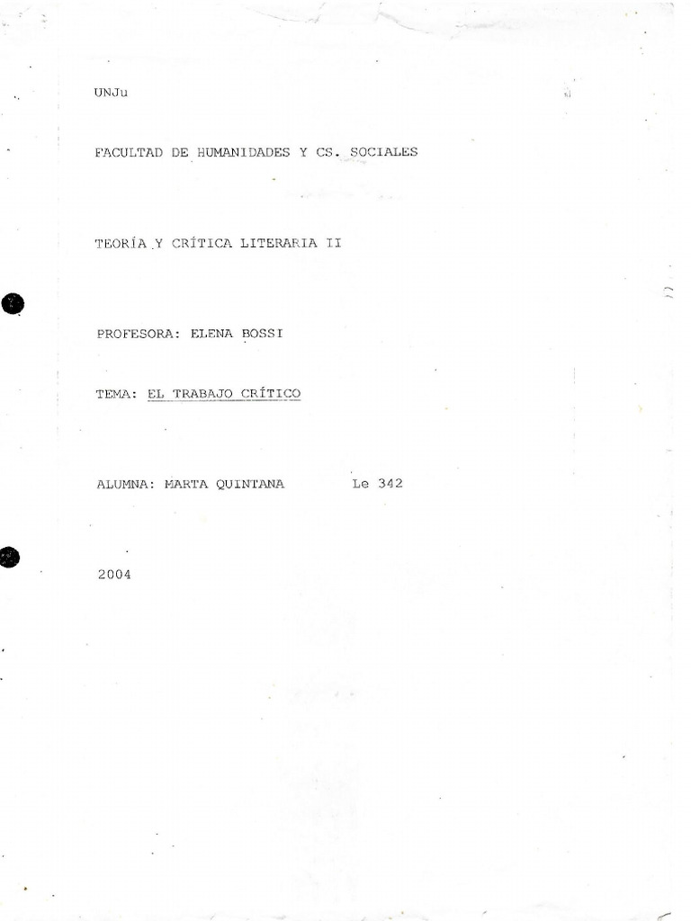 Marta Quintana - La Crítica | PDF