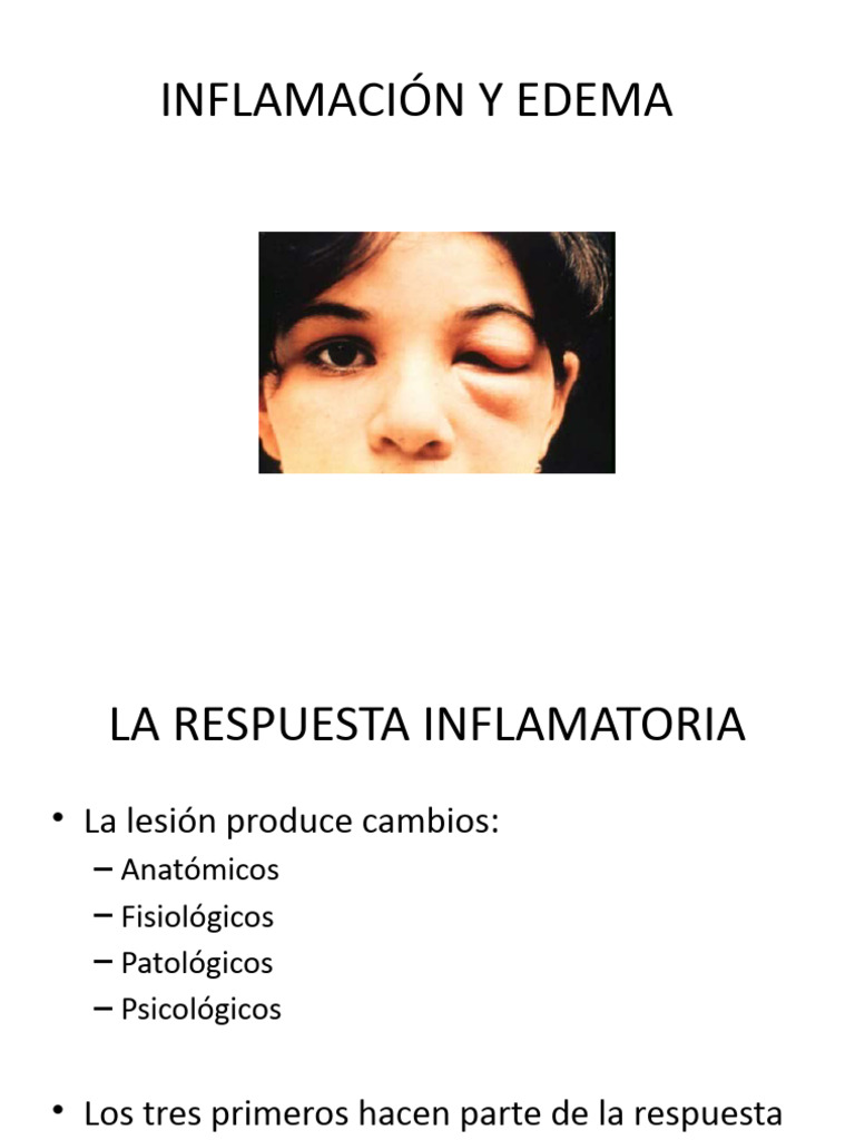 Inflamación y Edema: Respuesta y Fases | PDF | Inflamación | Biología