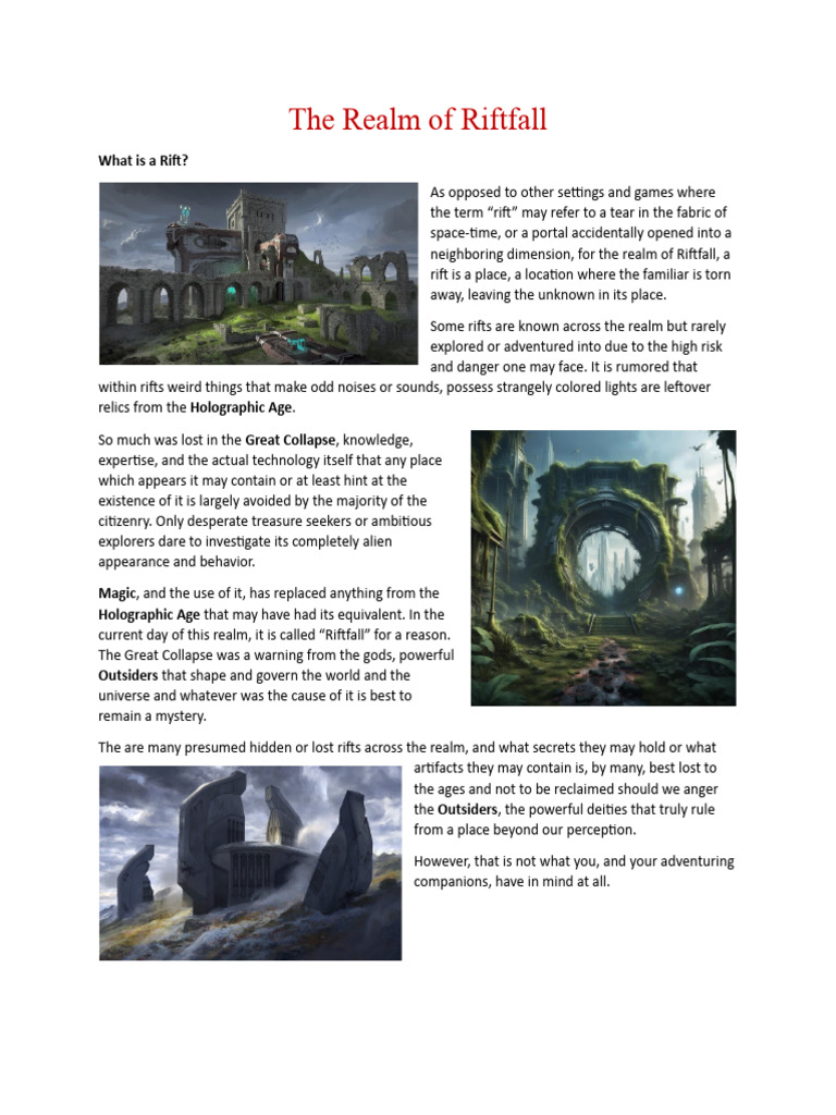 The Realm of Riftfall | PDF