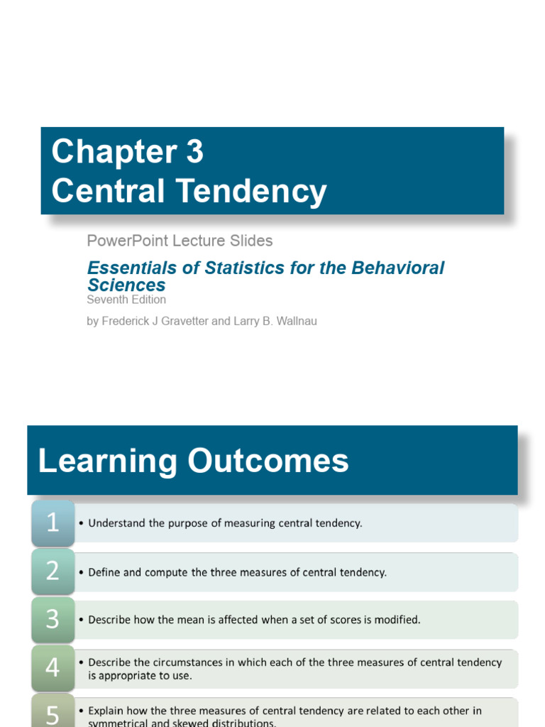 Chapter 3 | PDF | Mean | Mode (Statistics)