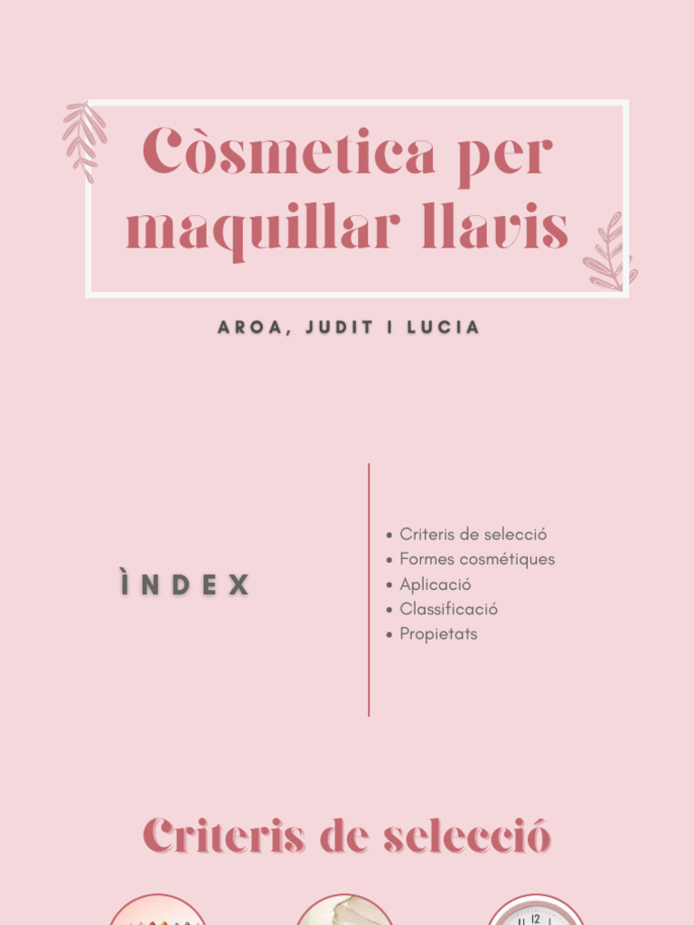 Còsmetica Per Maquillar Llavis | PDF