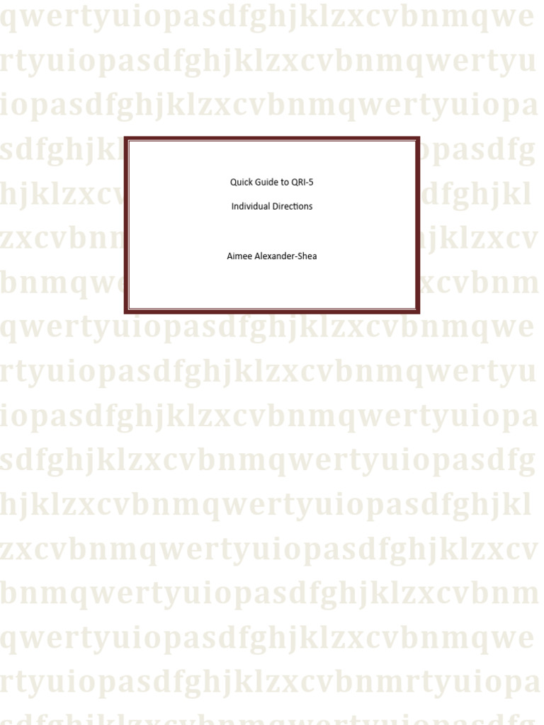 Quick Guide To QRI | Download Free PDF | Reading Comprehension ...