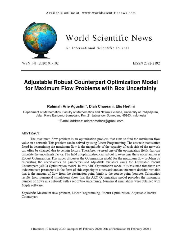 Adjustable Robust Counterpart Optim | PDF | Mathematical Optimization | Linear Programming