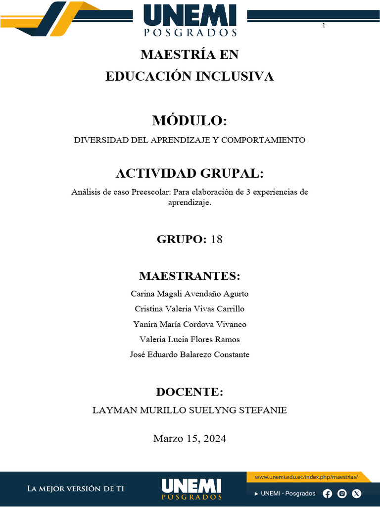 Guia Practica Actividad Grupal Experiencias de Aprendizaje | Descargar ...