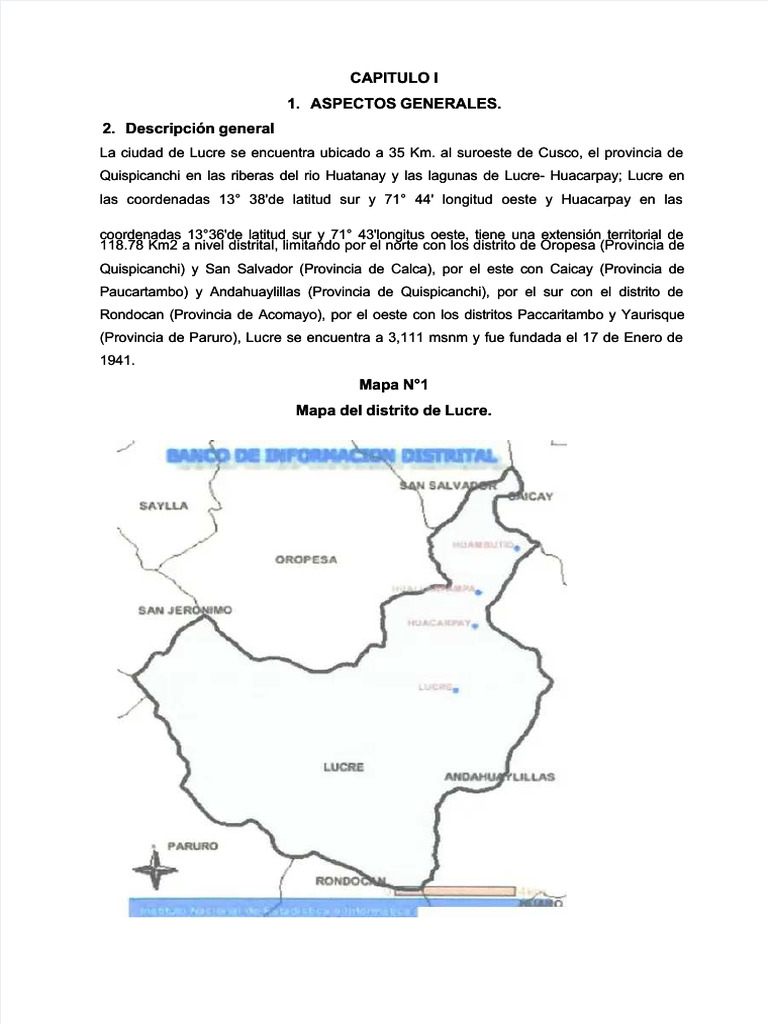 Datos del Distrito de Lucre, Cusco | PDF | Agricultura | Pasto