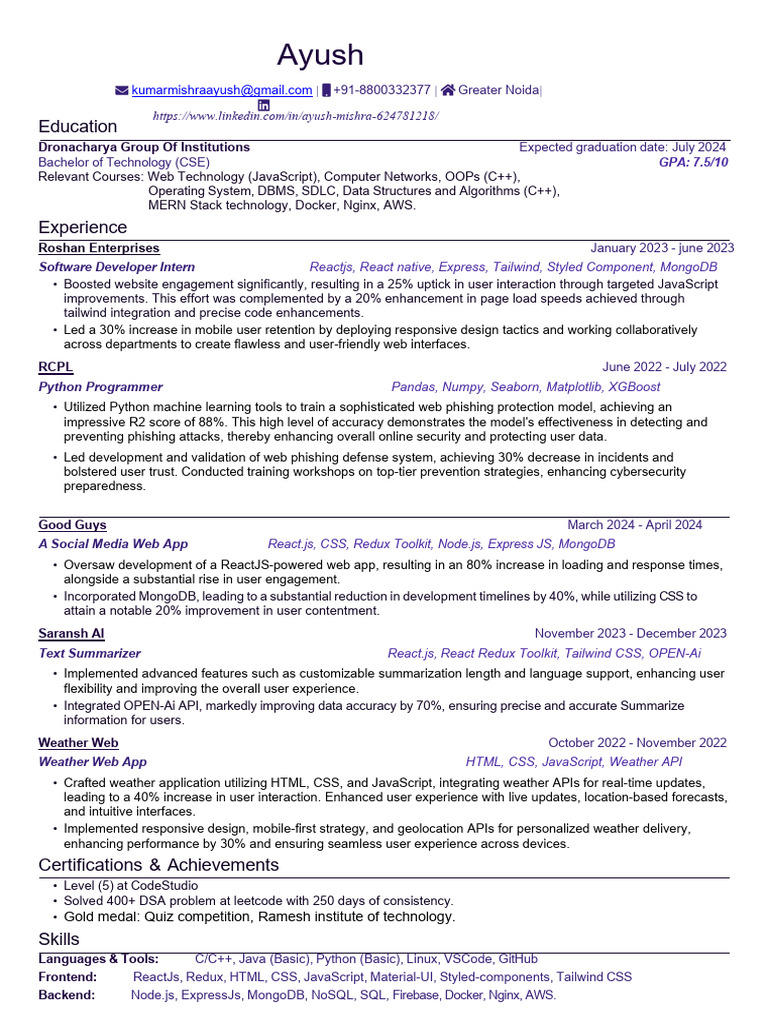 Best resume | Download Free PDF | World Wide Web | Internet & Web