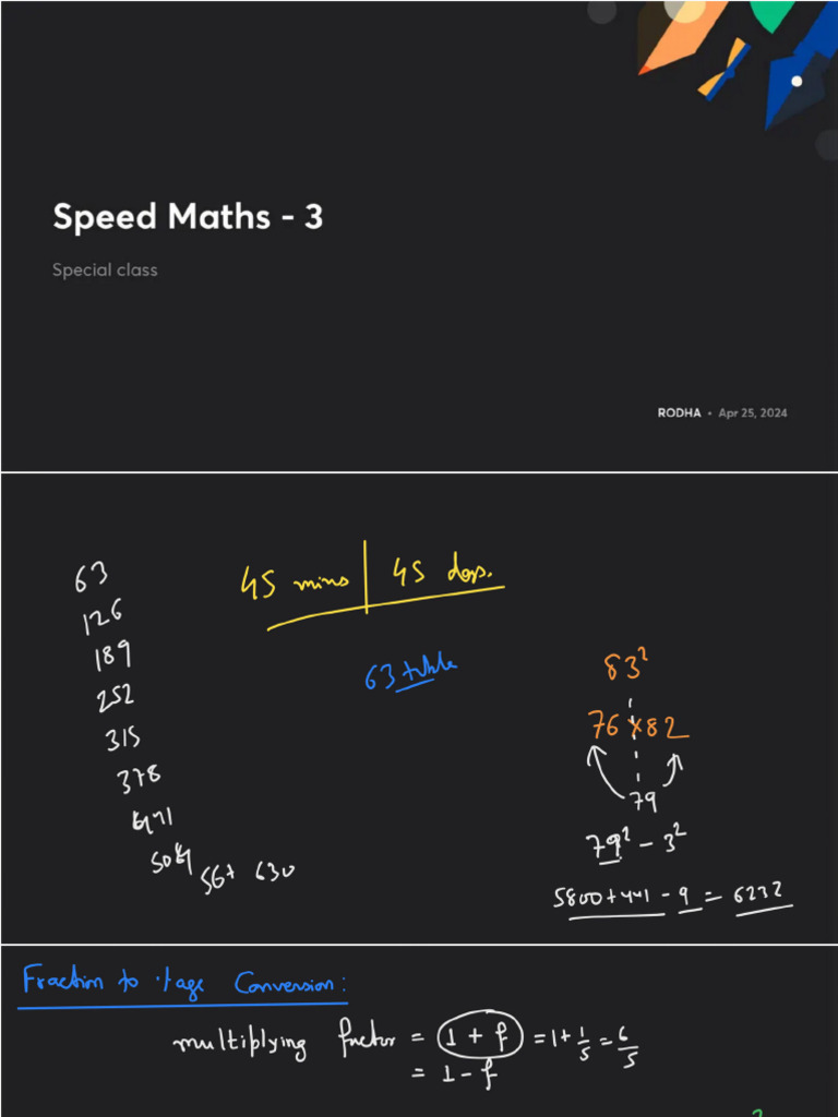 Speed Maths 3 With Anno | PDF