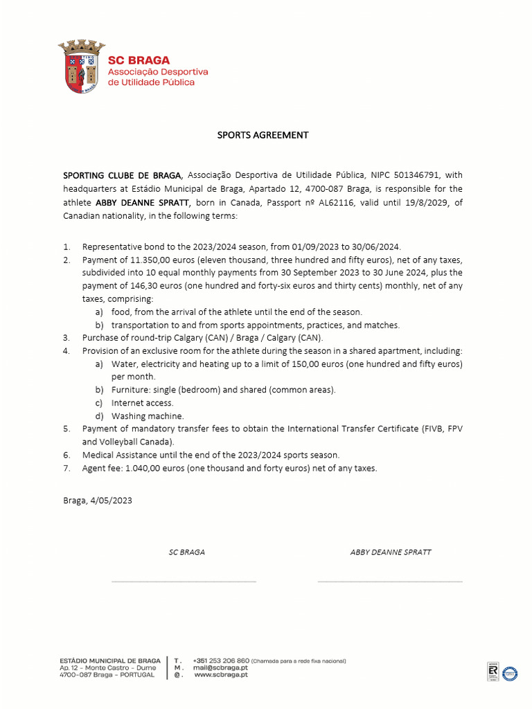 S23-24 - Abby Spratt - EN | PDF | Sports & Recreation