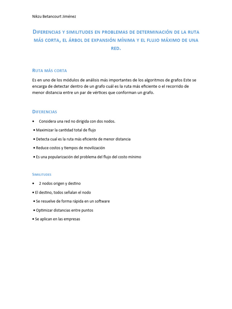 Diferencias y Similitudes Entre Los Diferentes Flujos de Redes ...