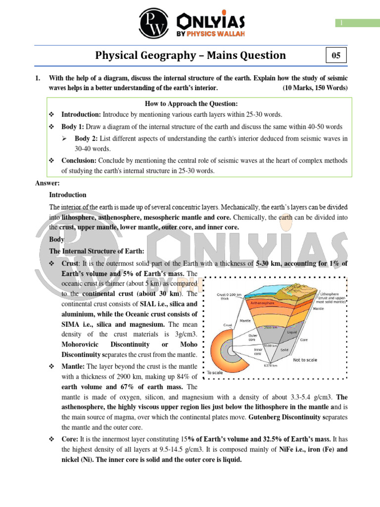 Physical Geography 05 - Mains Question | PDF | Earth | Natural Sciences