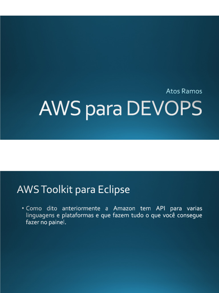 Aula 3 - Aws Toolkit para Eclipse | PDF