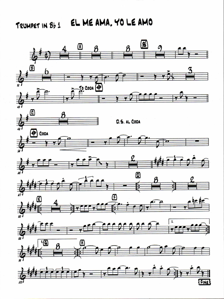 El Me Ama Yo Le Amo - Trompeta | PDF