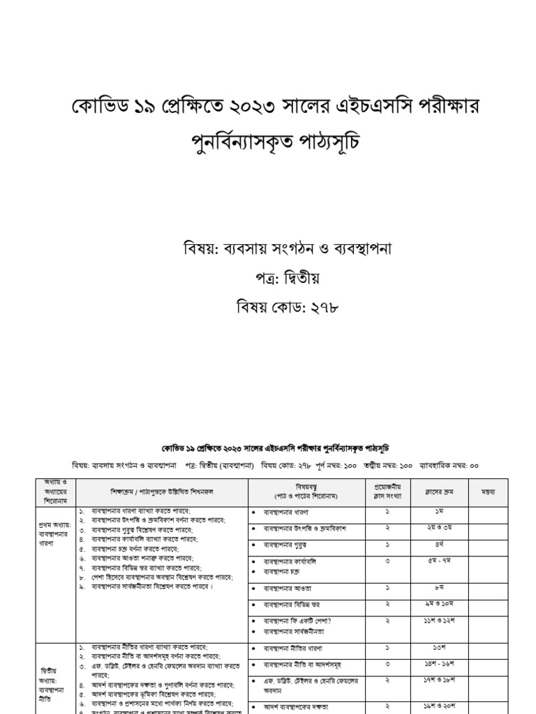 HSC - Business Organization and Management 2-2023 | PDF