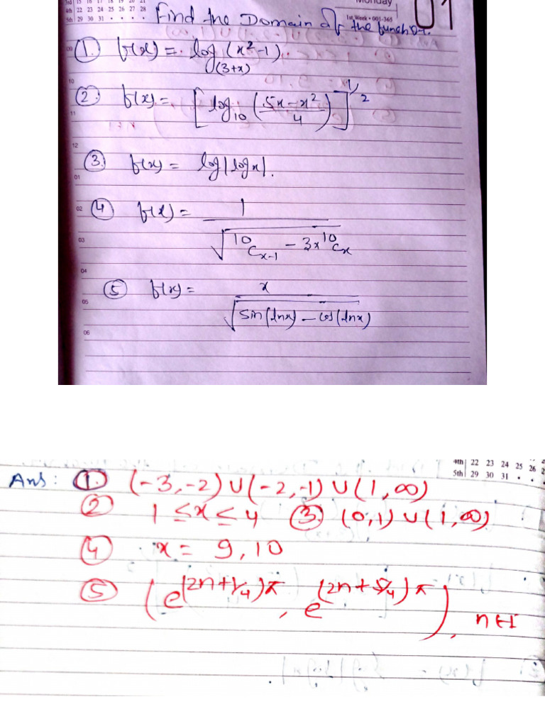 Domain and Range Problems | PDF