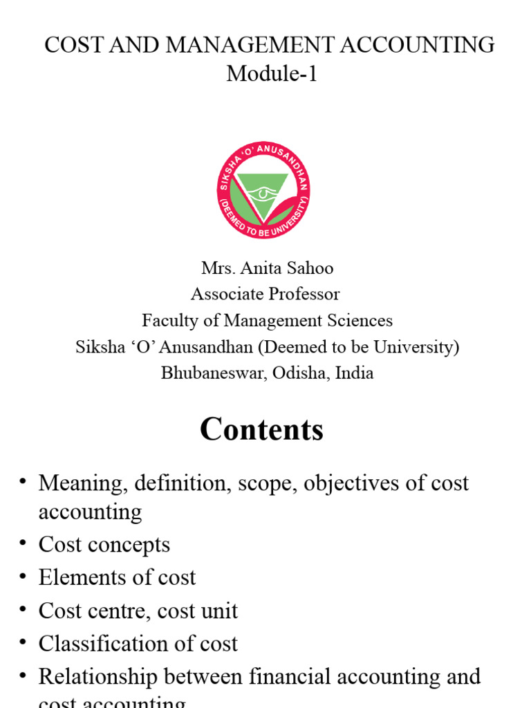 CMA Module 1 | PDF | Cost Accounting | Employment