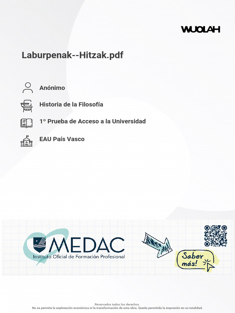 Wuolah Free Laburpenak Hitzak | PDF