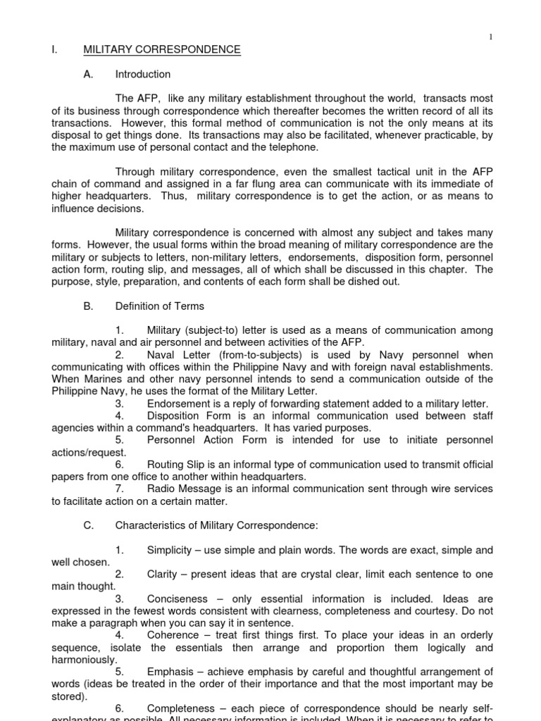 Military Correspondence 2 | PDF | Paragraph | Memorandum