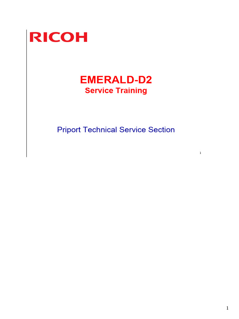 Emerald-D2: Service Training | PDF | Image Scanner
