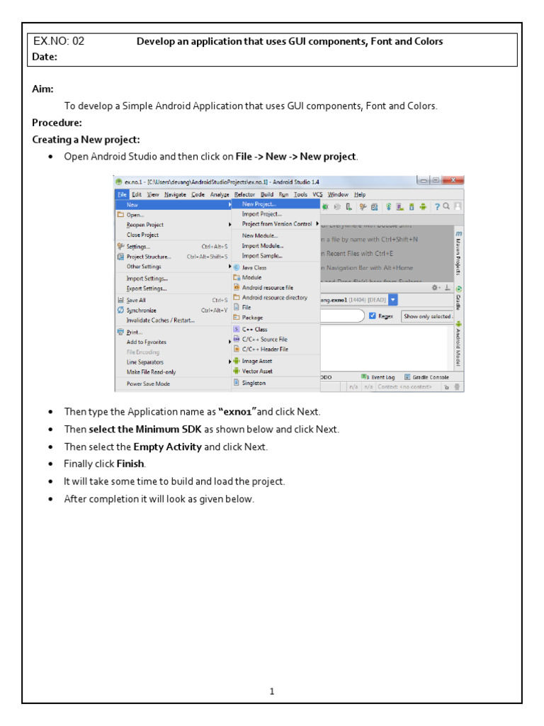 EXP2 | PDF | Android (Operating System) | Color