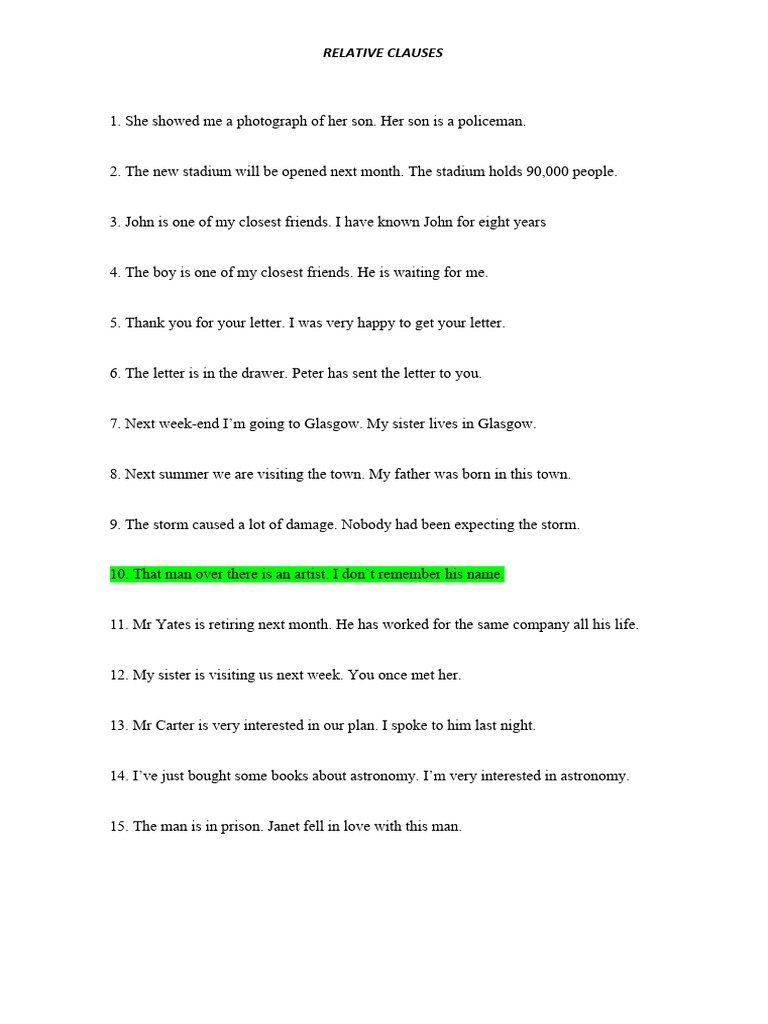 Relative Clauses | PDF | Linguistic Typology | Language Mechanics