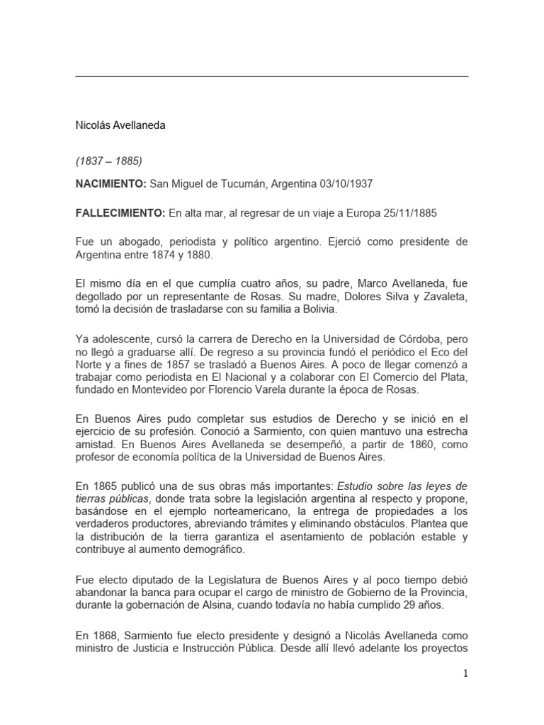 Hist 4 Avellaneda1 | PDF | Argentina