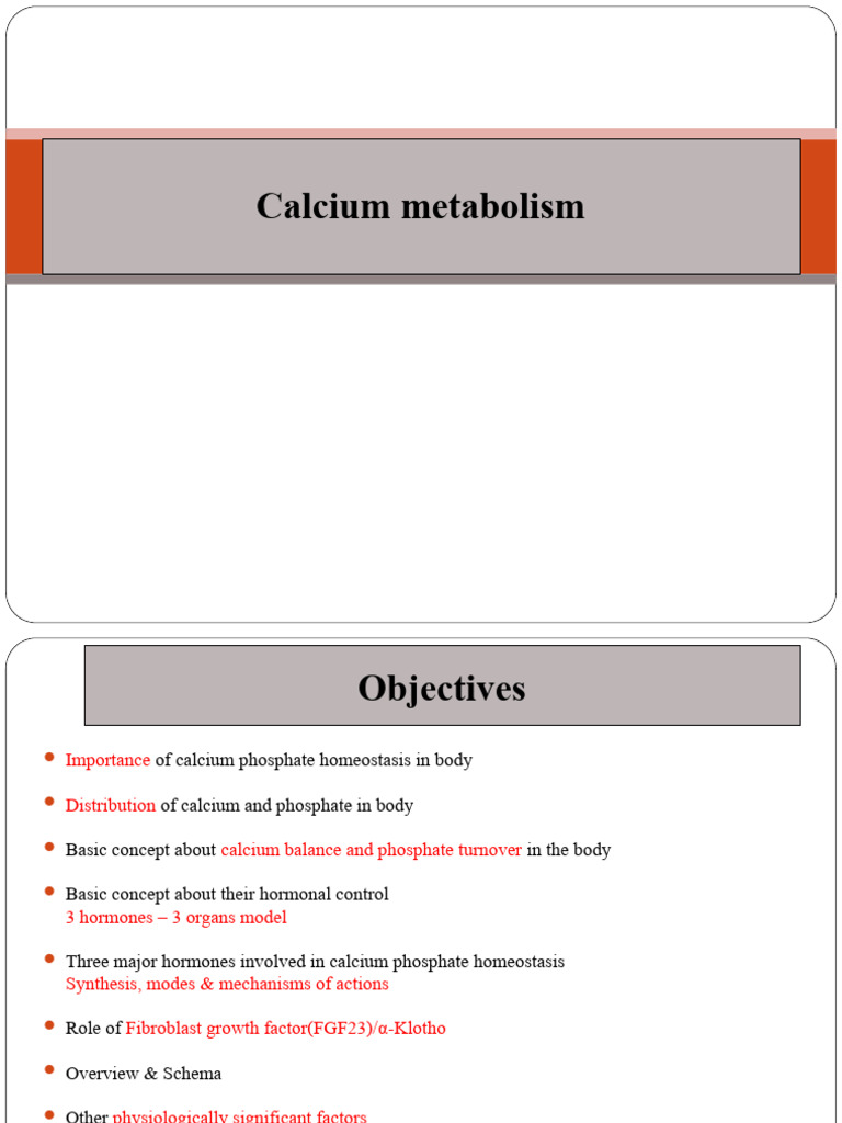 Calcium Metabolism | PDF | Bone | Calcium In Biology