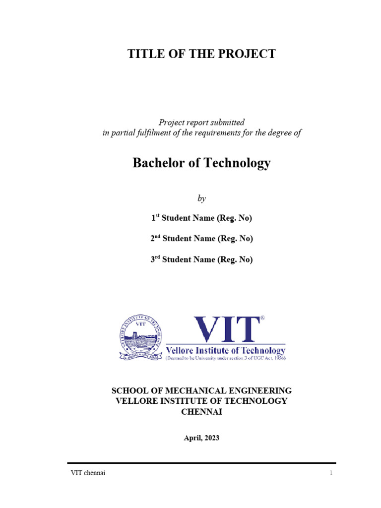 Manoj-Template For Capstone Project Report | Download Free PDF ...