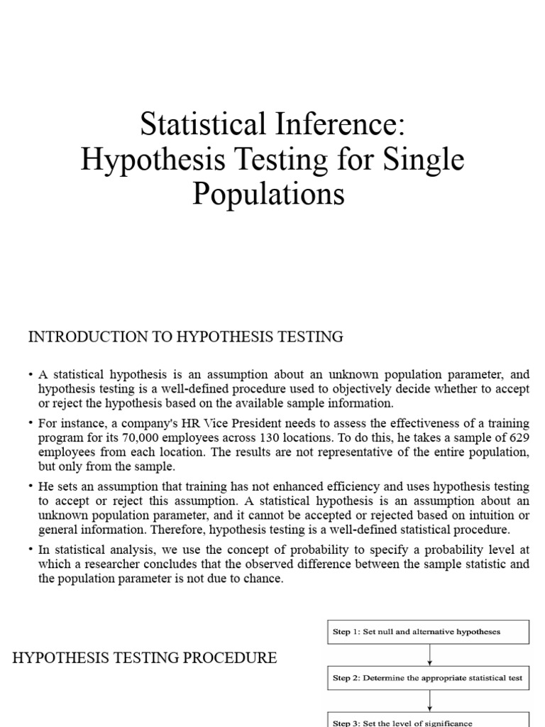 Brm Chapter 10 Hypothesis Testing For Single Populations Revised Pdf