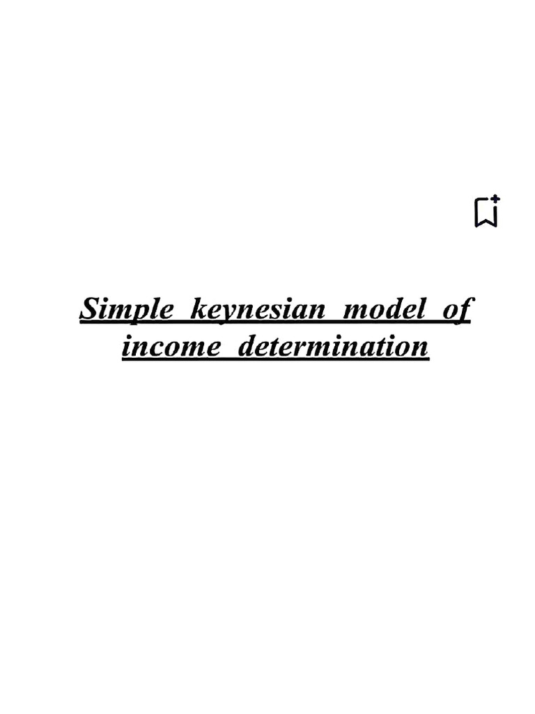 2 Sector Keynesian Model | PDF