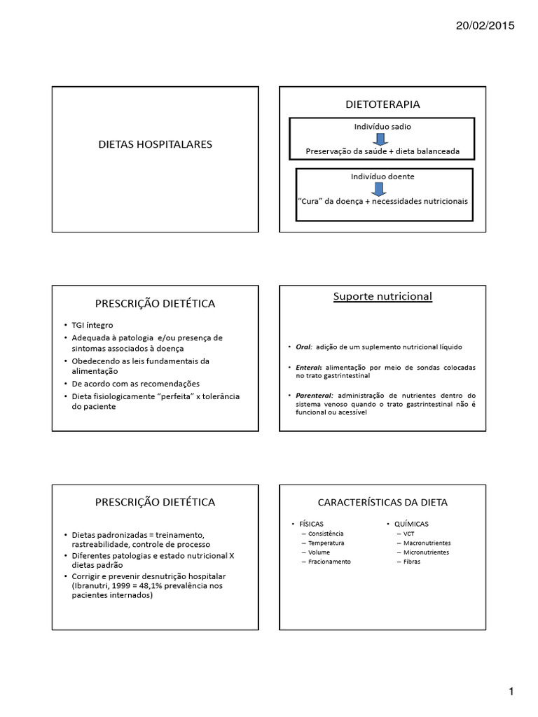 Dietas Hospitalares e Consistência Branda | PDF | Alimentos | Almoço