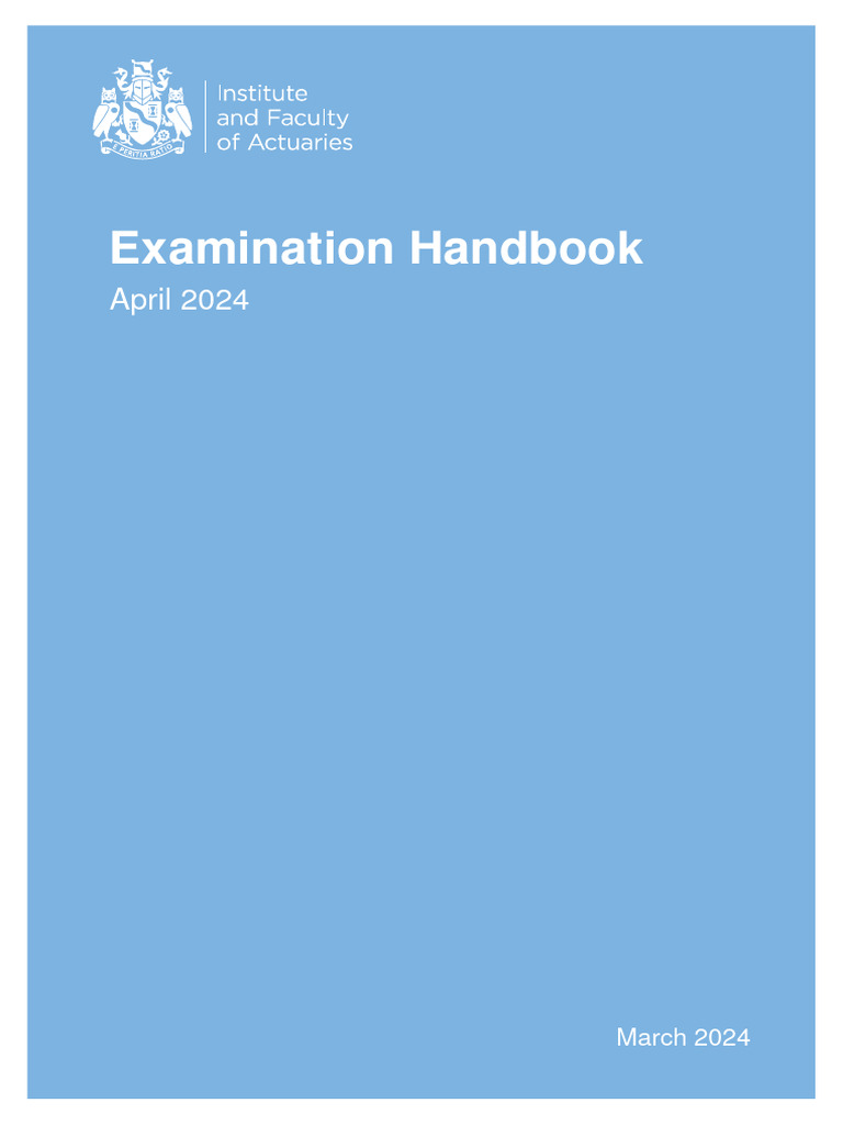 IFoA 2024 Examination Handbook | PDF | Microsoft Excel | Microsoft Word