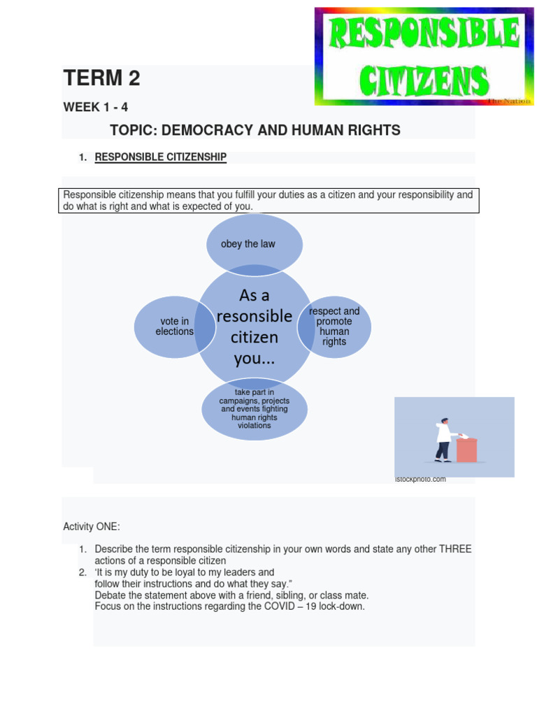 Grade 12 Term 2 Notes Week 1 - 4 Adapted | PDF | Human Rights | Citizenship