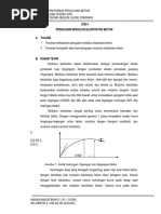 Uji Modulus Elastisitas Beton | PDF