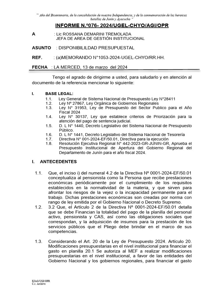 Informe N 35 Pensionistas | PDF | Presupuesto | Pensión
