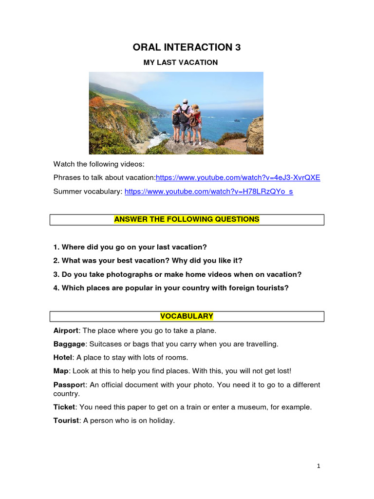 Oral Interaction 3 INSTRUCTIONS | PDF | Foreign Language Studies