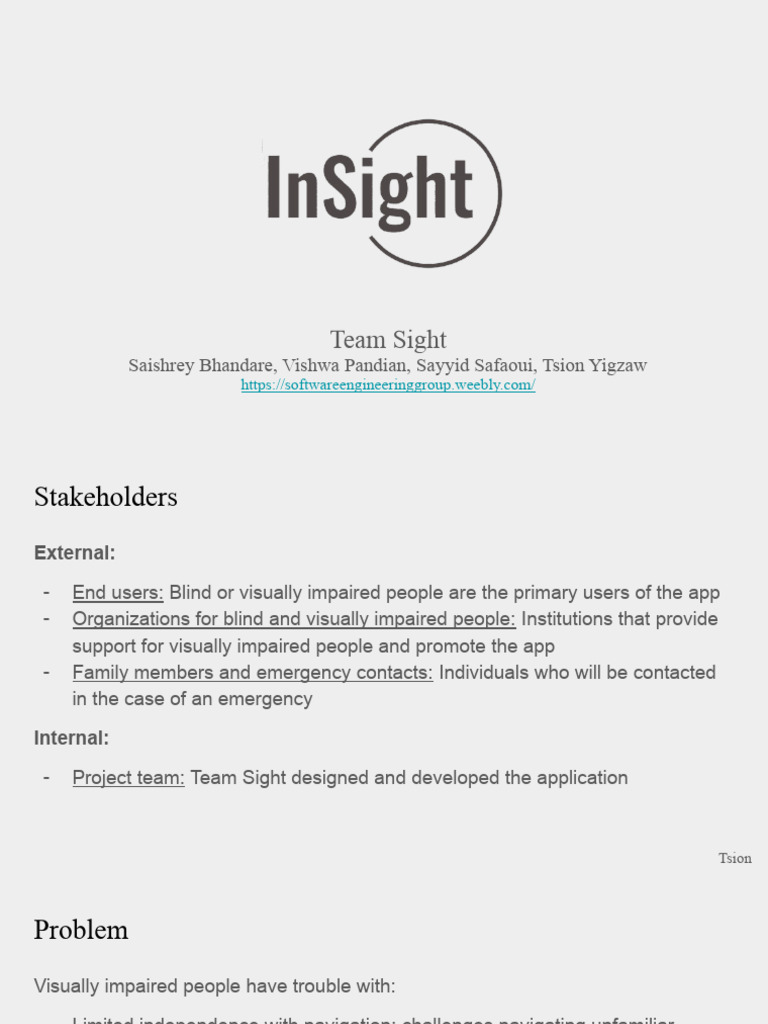 Se 4351 Project 1 | PDF | Mobile App | Visual Impairment