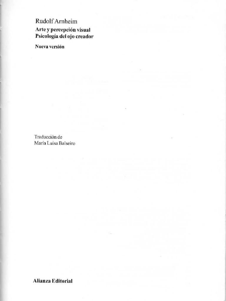 Arte y Percepción Visual - Rudolf Arnheim | PDF