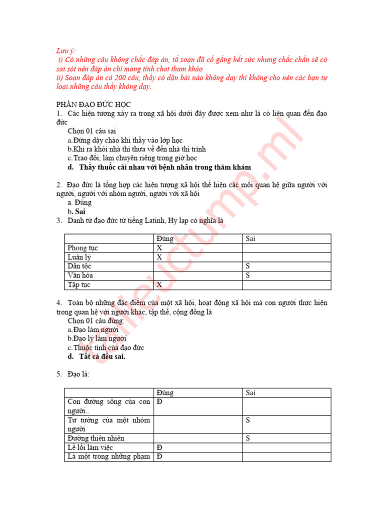 200 Cau Dao Duc YH | PDF