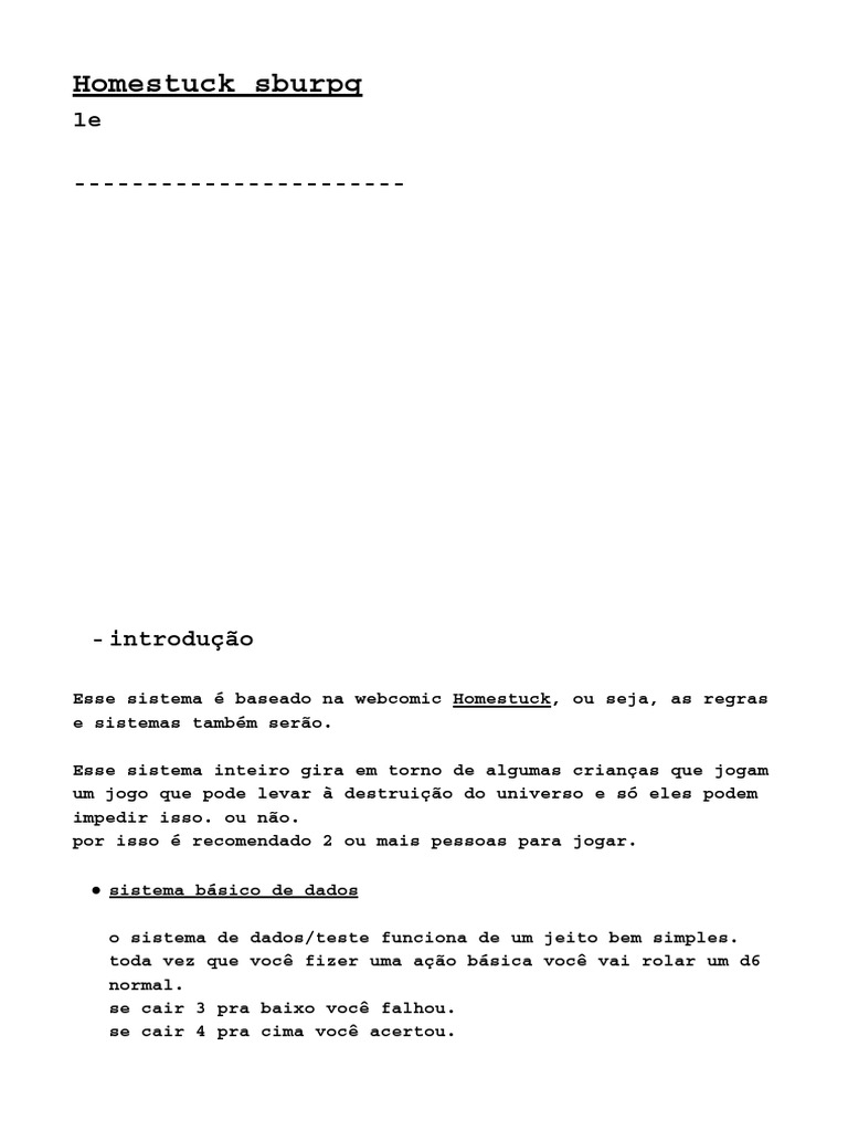 INCOMPLETO | PDF | Jogos de RPG