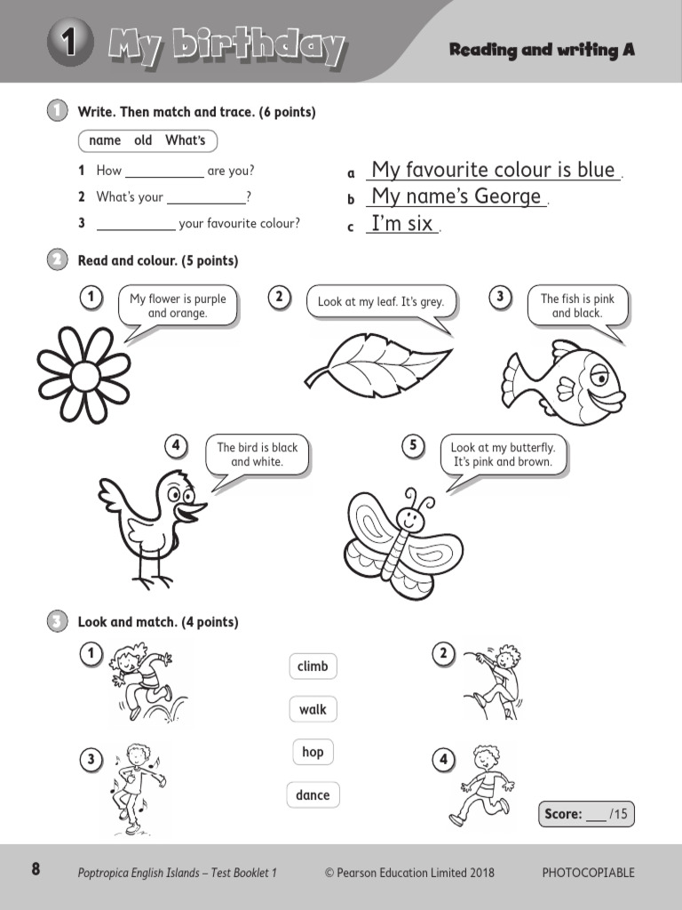 Islands Level 1 Global Test Unit 1 | PDF