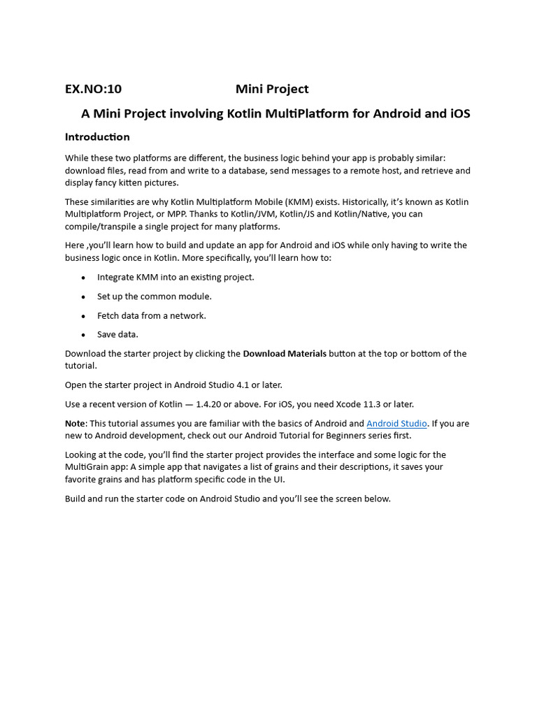 EXP10 | PDF | Ios | Android (Operating System)