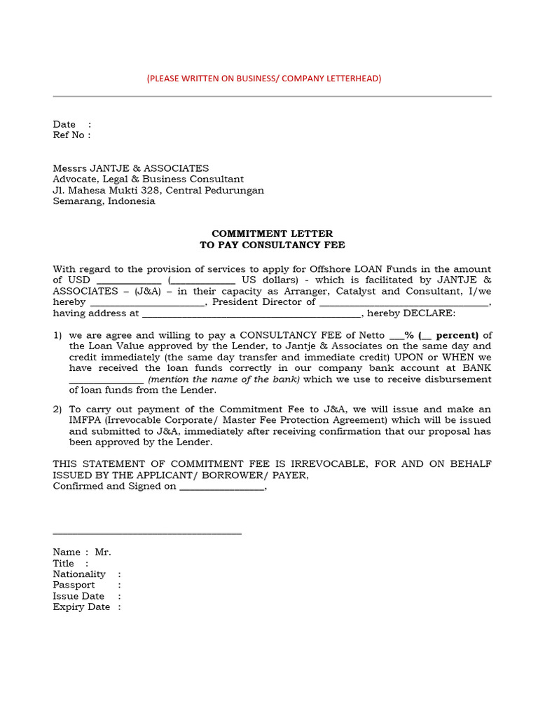 ET2a COMMITMENT LETTER | PDF