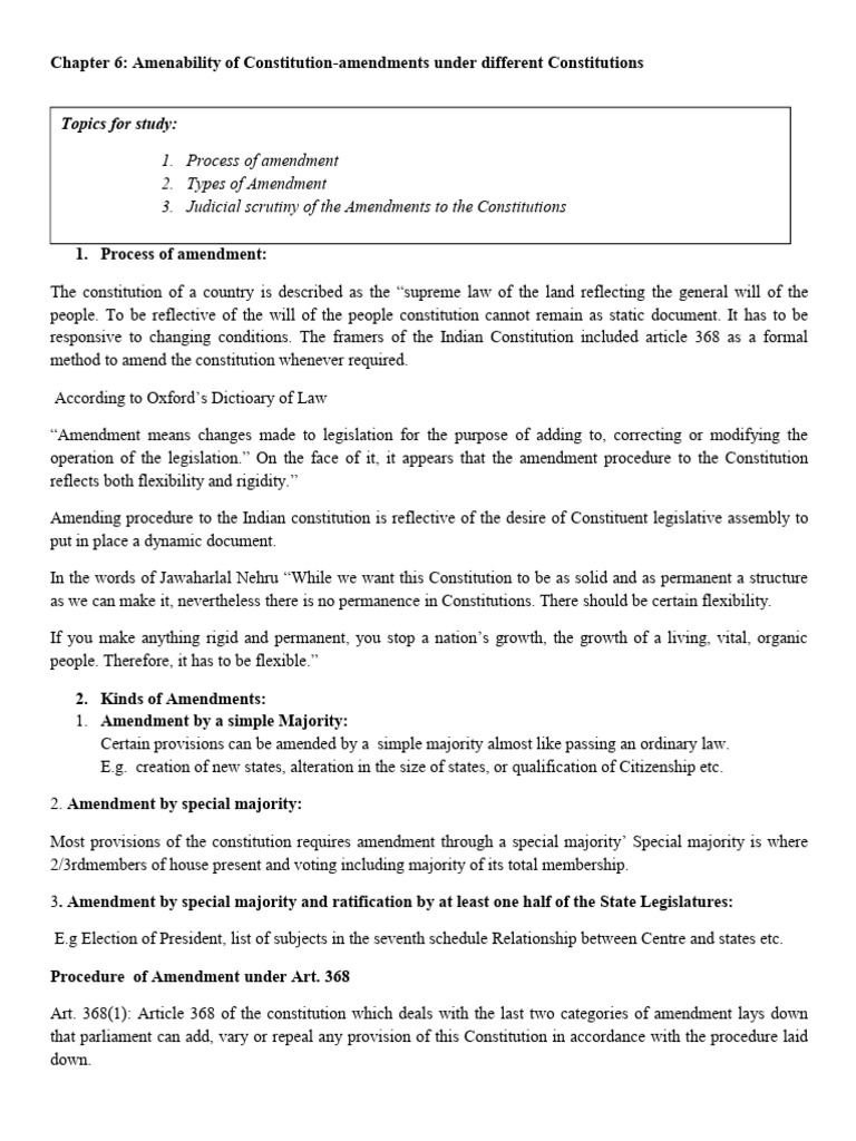 Constitution of India an Analysis | PDF | Constitutional Amendment | Constitution