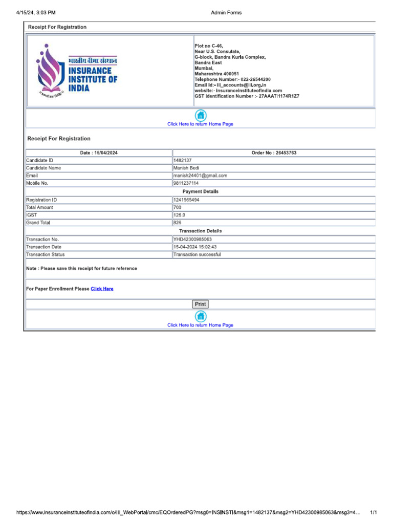 Manish Sir Payment | PDF