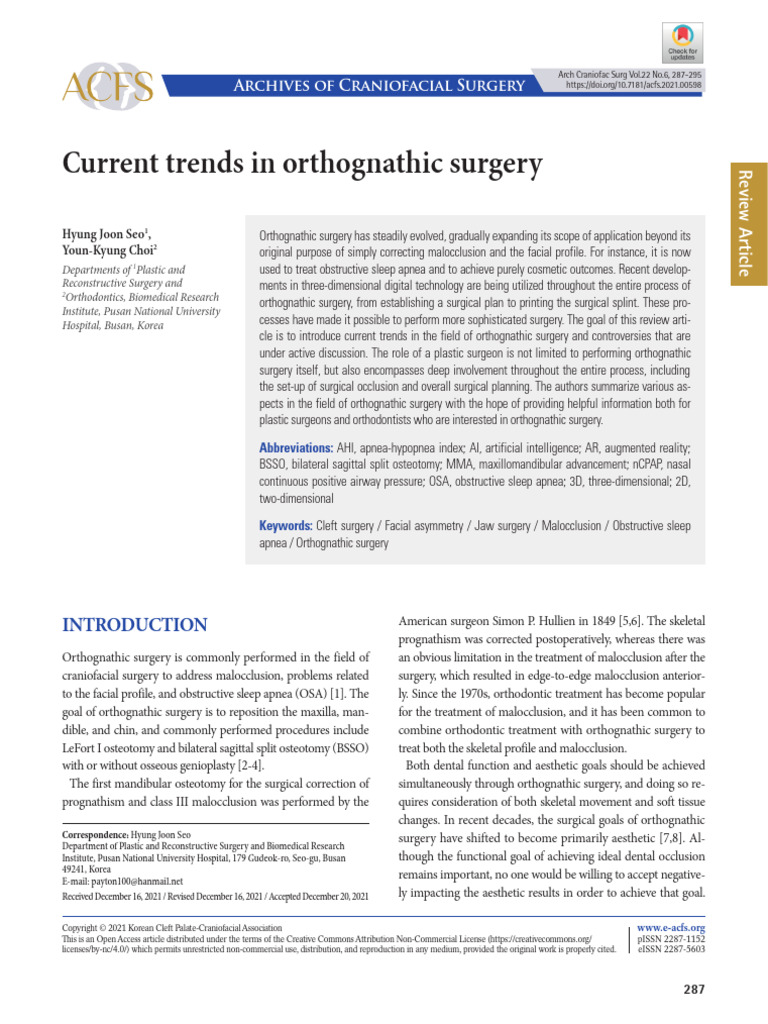 acfs-2021-00598 | PDF | Orthodontics | Surgery